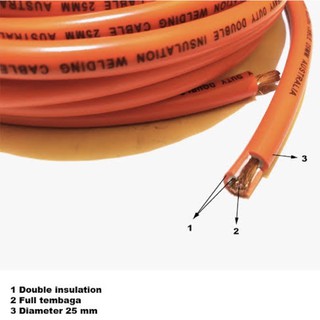 Jual ORIGINAL KABEL LAS 70MM FULL TEMBAGA WELDING CABLE LAS | Shopee ...