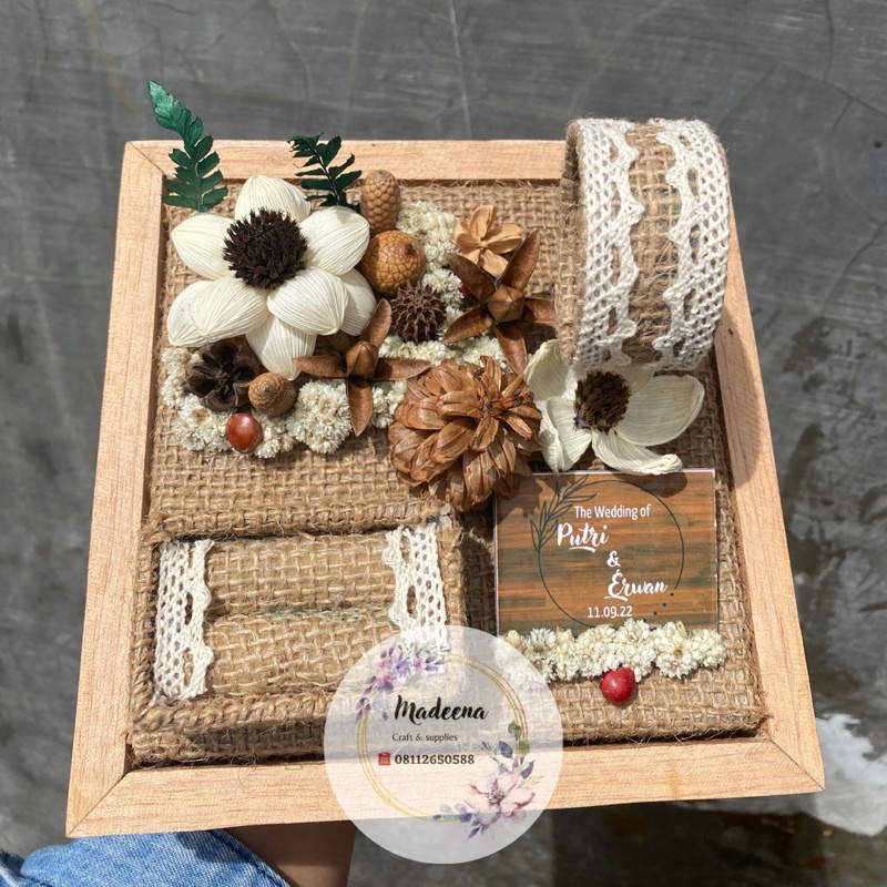 Jual box mahar/ tempat gelang cincin/ seserahan rustic/ mahar MURAH ...