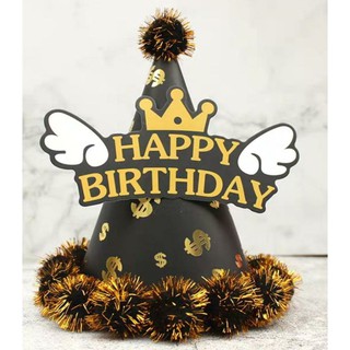 Jual TOPI ULANG TAHUN KERUCUT MOTIF HBD WINGS 11 / TOPI HAPPY BIRTHDAY ...