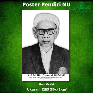 Jual Poster Kyai Bisri | Poster Pendiri NU| Poster KH M Bisri Syansuri ...