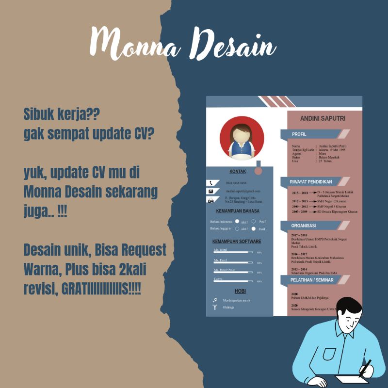 Jual Pembuatan CV, DAFTAR RIWAYAT HIDUP | Shopee Indonesia