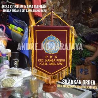 Jual bendera vandel PKK 1set sama tiang kayu meja | Shopee Indonesia