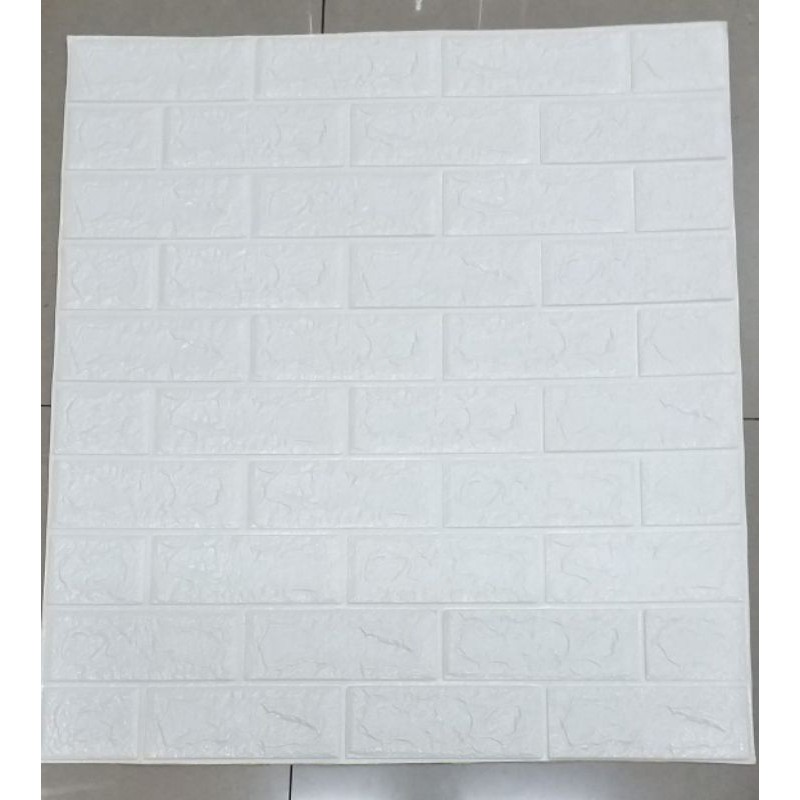 Jual Wallpaper 3D Bata putih 77x70 cm Indonesia|Shopee Indonesia