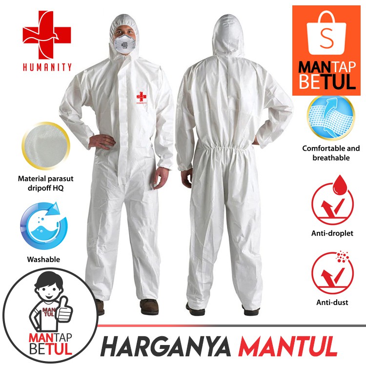 Baju APD tenaga medis anti virus corona baju hazmat coverall bisa di ...