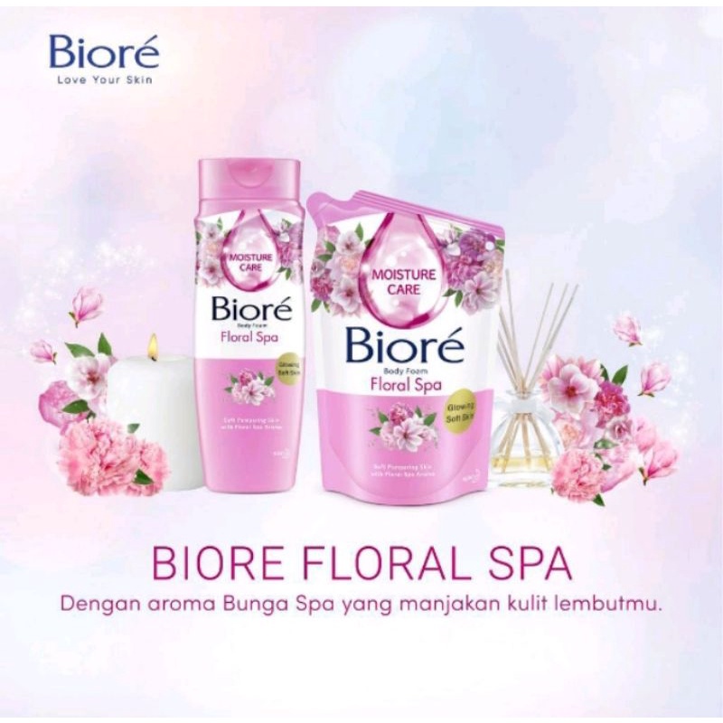 Jual Biore Body Foam floral spa & Guard 450ml refill sabun cair | Shopee Indonesia