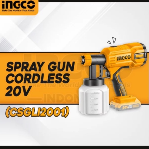 Jual Mesin Semprot Cat Spray Gun Cordless INGCO CSGLI2001 Spraygun ...
