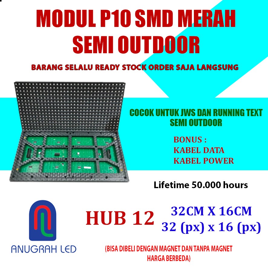 Jual PANEL MODUL LED P10 SMD MERAH SEMI OUTDOOR /INDOOR | Shopee Indonesia