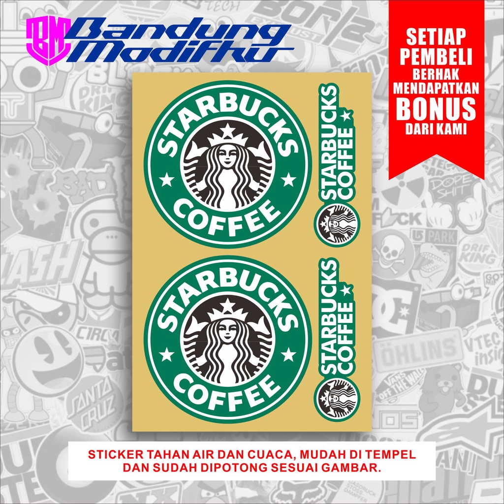 Jual STICKER SET PACK PRINTCUT LOGO STARBUCKS | Shopee Indonesia