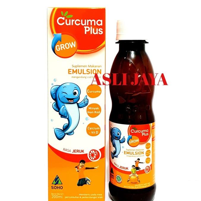 Jual Curcuma Plus Grow Emulsion 200ml - Rasa Jeruk | Shopee Indonesia