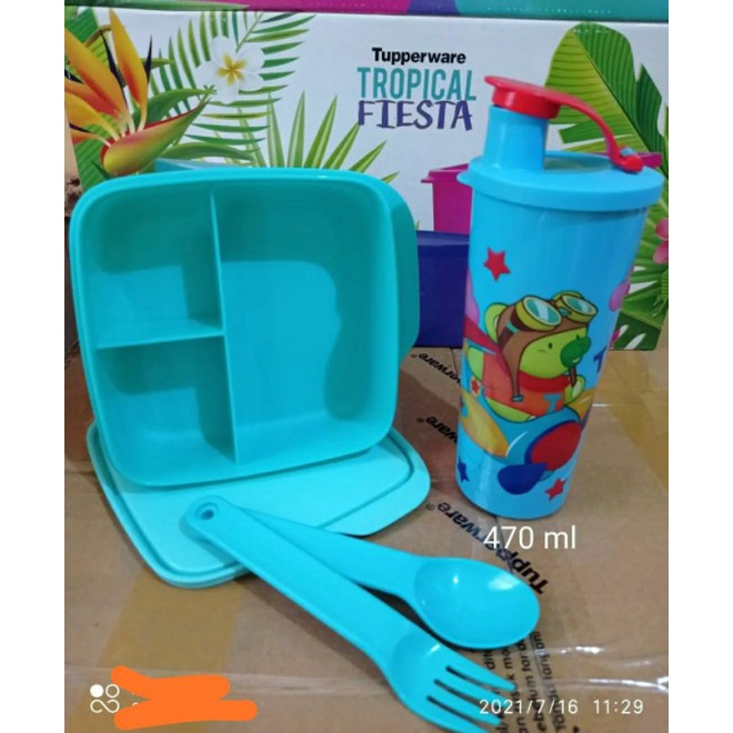 Jual Promo lunch box set tempat makan bekal makan tupperware original ...