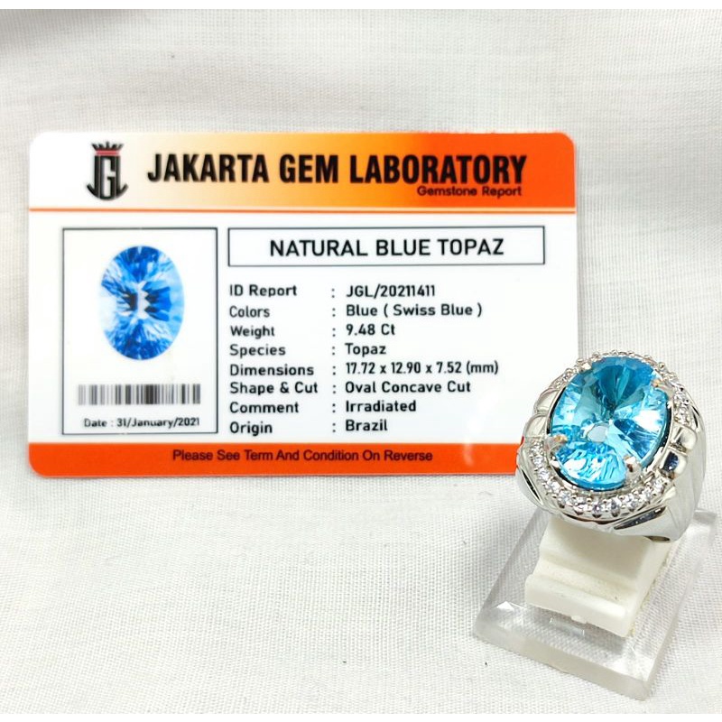 Jual BATU BLUE TOPAZ LENGKAP DENGAN SERTIFIKAT LAB / MEMO ASLI NATURAL ...