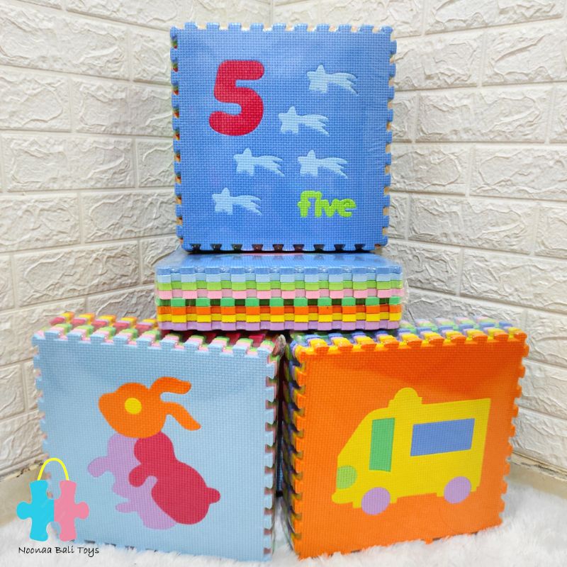 Jual EVA Matras Gambar Angka Unimats Evamat Puzzle Matras | Shopee ...