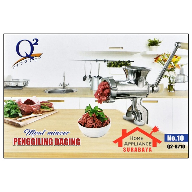 Jual Alat Penggiling Gilingan Daging Manual Meat Mincer Besi No 10 Q2 ...