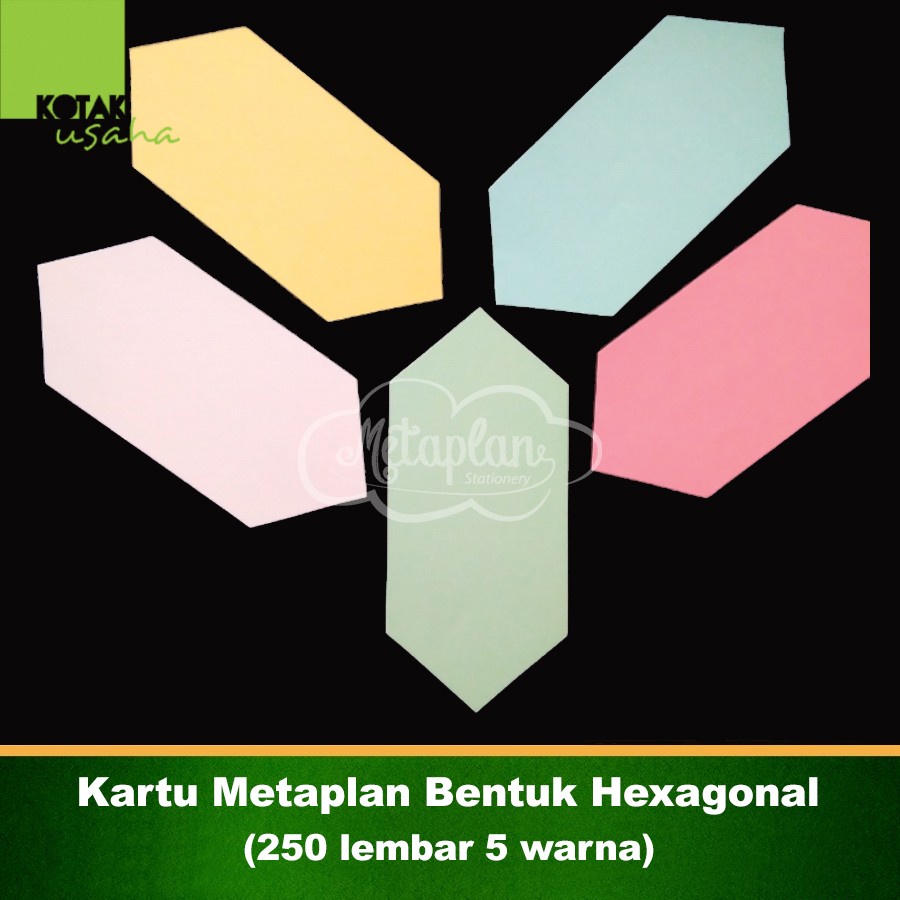 Jual Kartu Metaplan Bentuk Hexagonal (250 lembar 5 warna) | Shopee ...