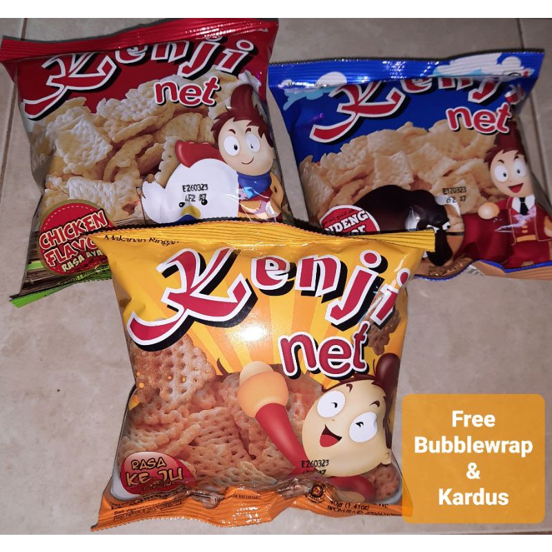 Jual KENJI net Makanan Ringan Rasa Keju, Ayam, Dendeng 40 gr Snack ...