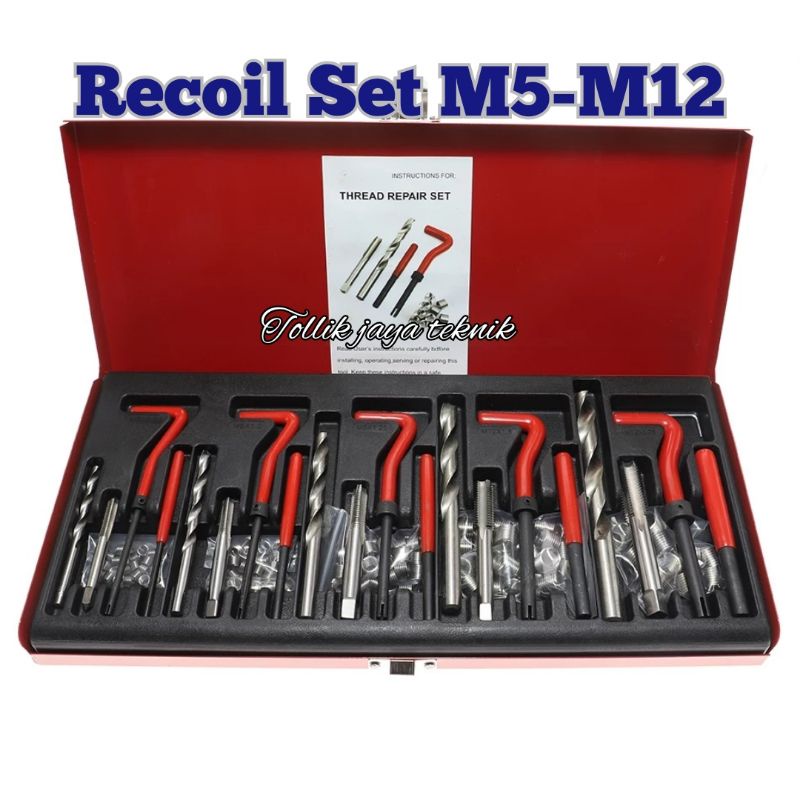 Jual 5Paket Recoil Set / Alat Repair Baut Slek Doll M5 M6 M8 M10 M12 Set Tap Bor Handle | Shopee ...