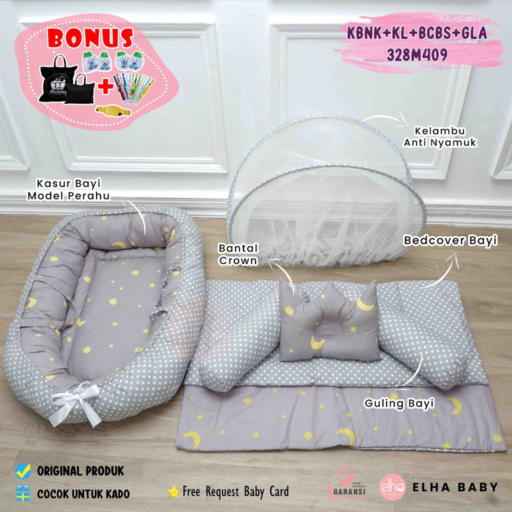 Jual (PAKET KASUR BAYI) Kasur Bayi Nest Tempat Tidur Kelambu Kasur Bayi ...