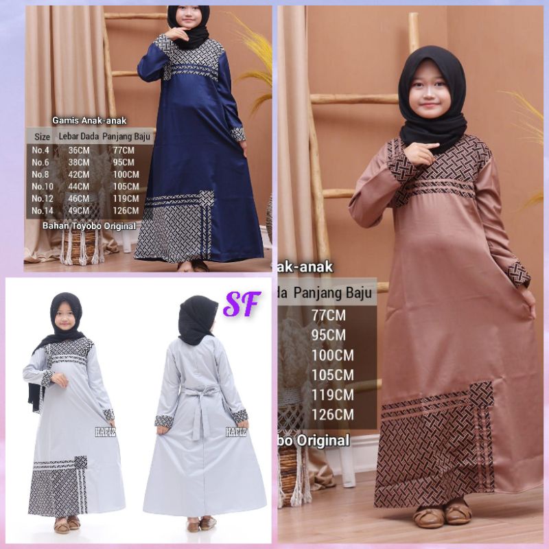Jual gamis anak hafiz terbaru/gamis list batik/gamis seragam hadroh ...