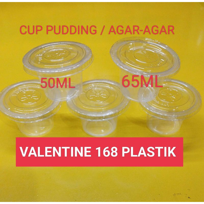 Jual gelas plastik bening / cup pudding 50ml & 65ml isi 50pcs | Shopee ...
