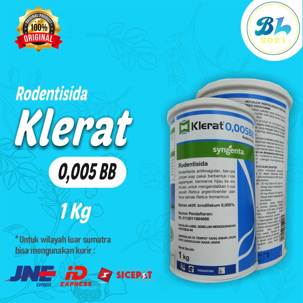 Jual Klerat 0,005 BB - kemasan Kaleng 1 kg RODENTISIDA | Shopee Indonesia
