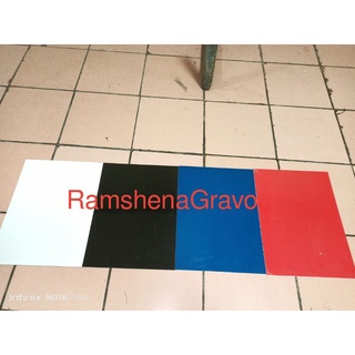 Jual Bahan name tag / gravoply / name plate / Hitam / putih / merah ...