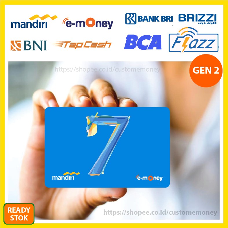 Jual KARTU EMONEY GAMBAR LOGO MOTS 7 BIRU ETOLL E-MONEY MANDIRI Flazz ...