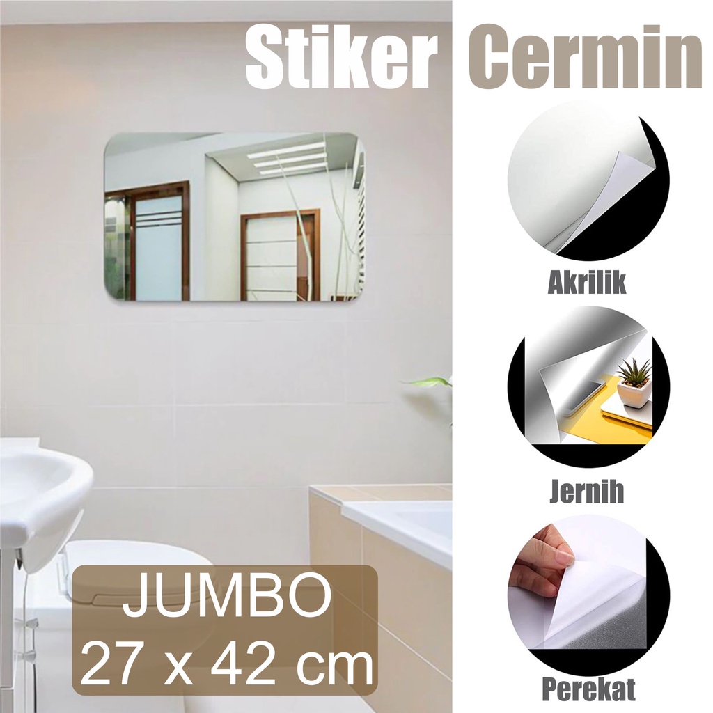 Jual Cermin Acrylic dinding stiker Akrilik tempel persegi 3D Wallpaper ...