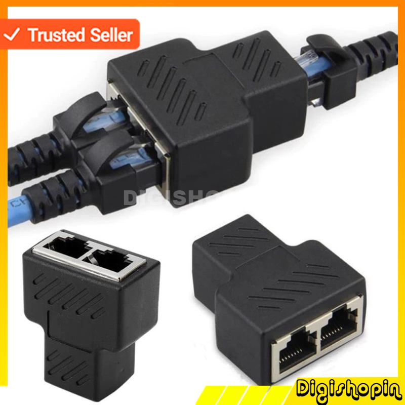 Jual Hub Spliter RJ45 LAN Ethernet Network Connector Splitter Ethernet ...