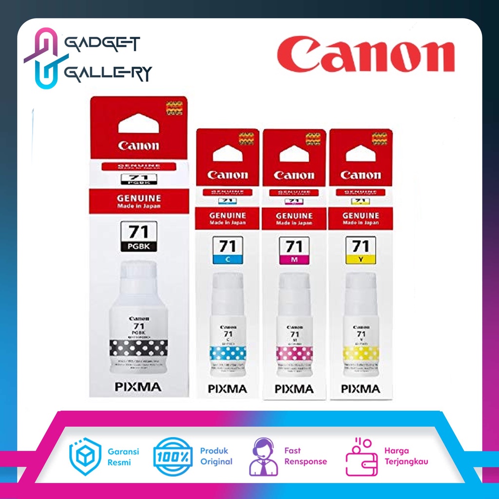 Jual Tinta Printer Refill Canon PIXMA GI 71 GI71 G1020 G2020 G3020 ...