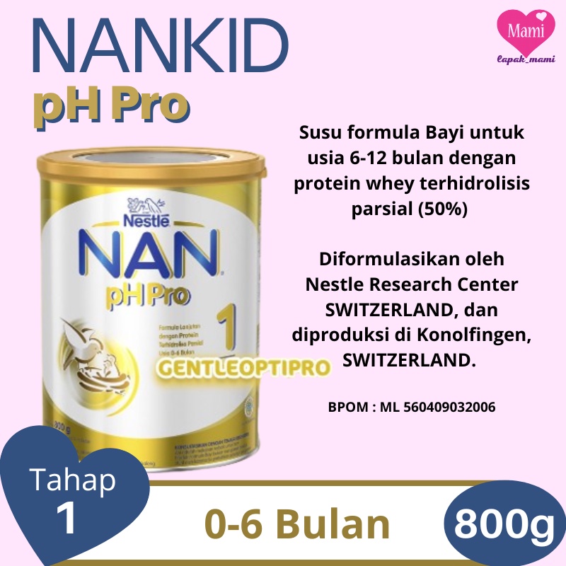 Jual NESTLE NAN pH Pro 1 Susu Bubuk Formula Pertumbuhan 0-6 bulan 800g Kaleng | Shopee Indonesia
