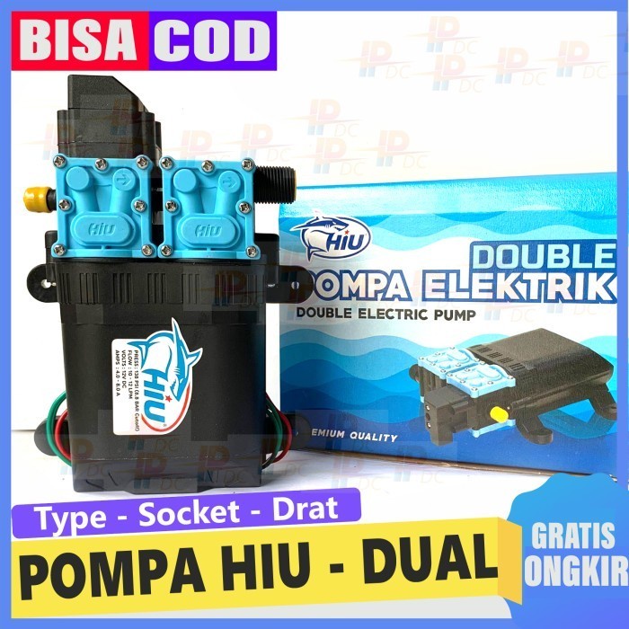 Jual Pompa Air DC 12V HIU Dual Pump Original 138Psi Double Motor ...