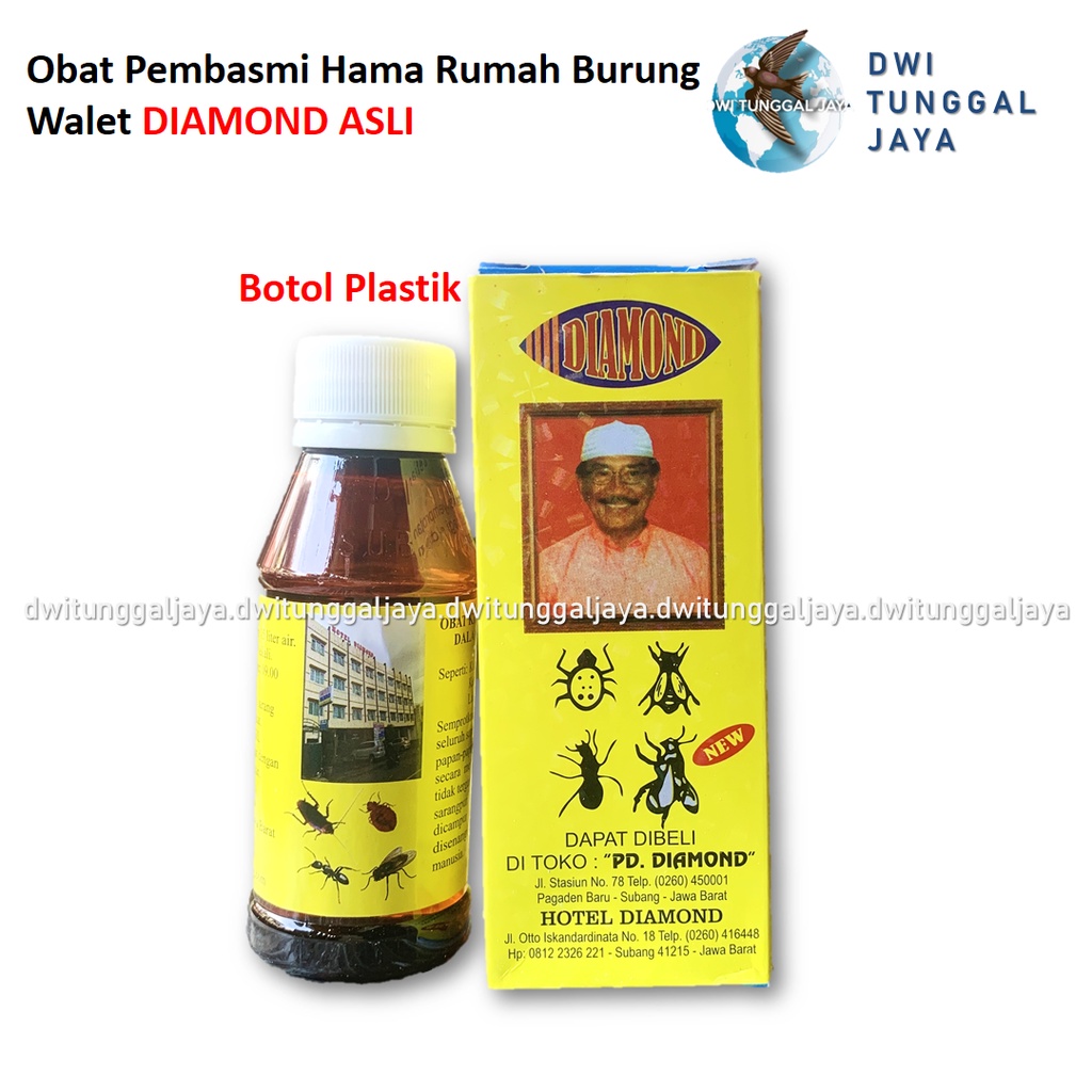 Jual Obat Pembasmi Hama Rumah Burung Walet DIAMOND Asli Botol Plastik ...