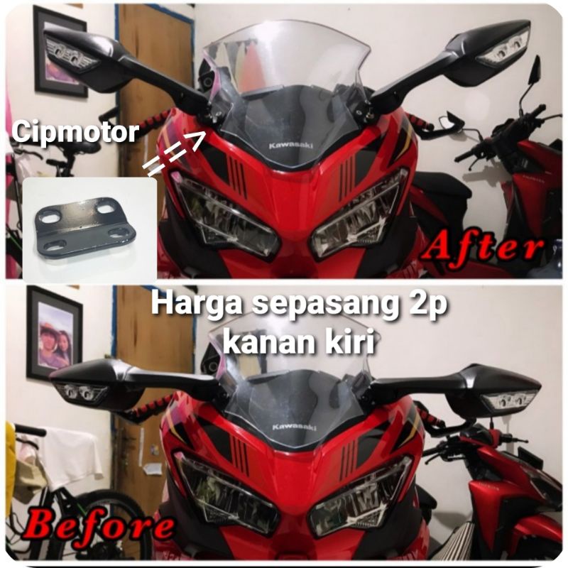 Jual Breket Spion ZX10R di motor R25 R15 GSX Ninja CBR250RR CBR150R K45 ...