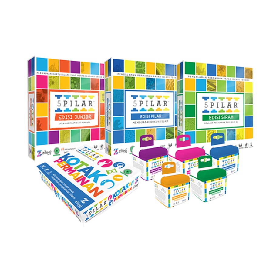 Jual Board Game Islami 5 Pilar Paket Lengkap (Junior, Sirah, Pilar ...