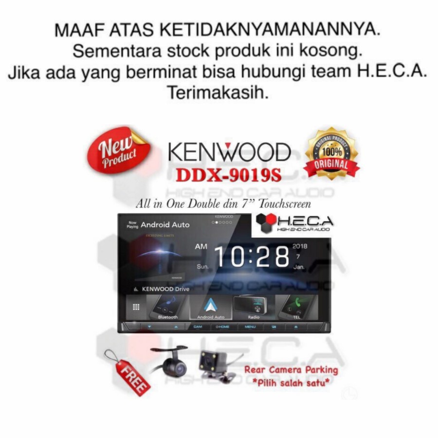 Jual Paket Kenwood DDX-9019S Head Unit Double Din Tape Mobil DDX9019S Audio DDX 9019S & Kamera ...