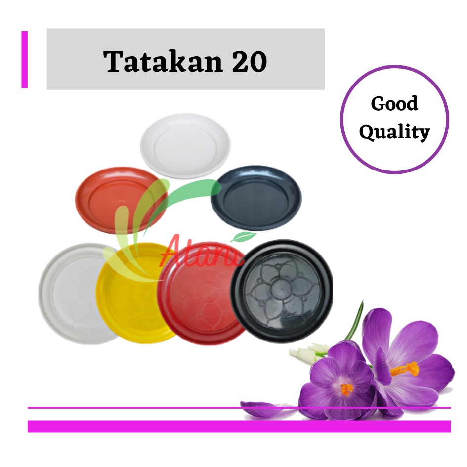 Jual ATANI Alas Pot 20 Cm Hitam Putih Merah Bata Coklat Terakota ...