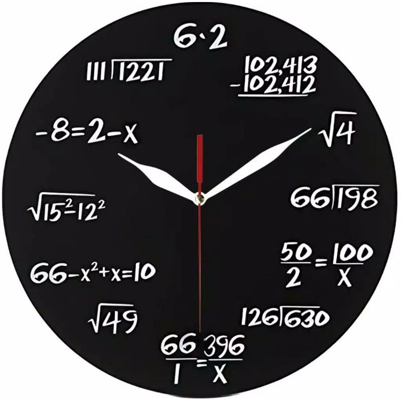 Jual Jam Dinding Tempel Unik Aesthetic Model Rumus Matematika | Jam ...
