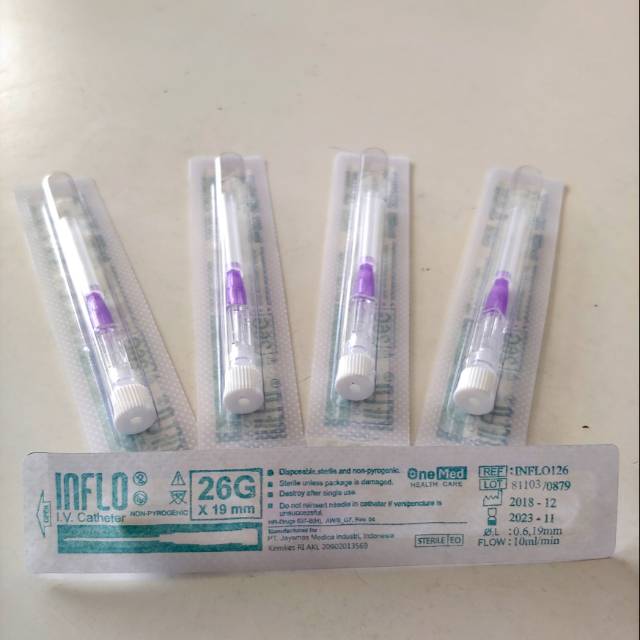 Jual jarum infus/iv catheter inflo 26G onemed | Shopee Indonesia