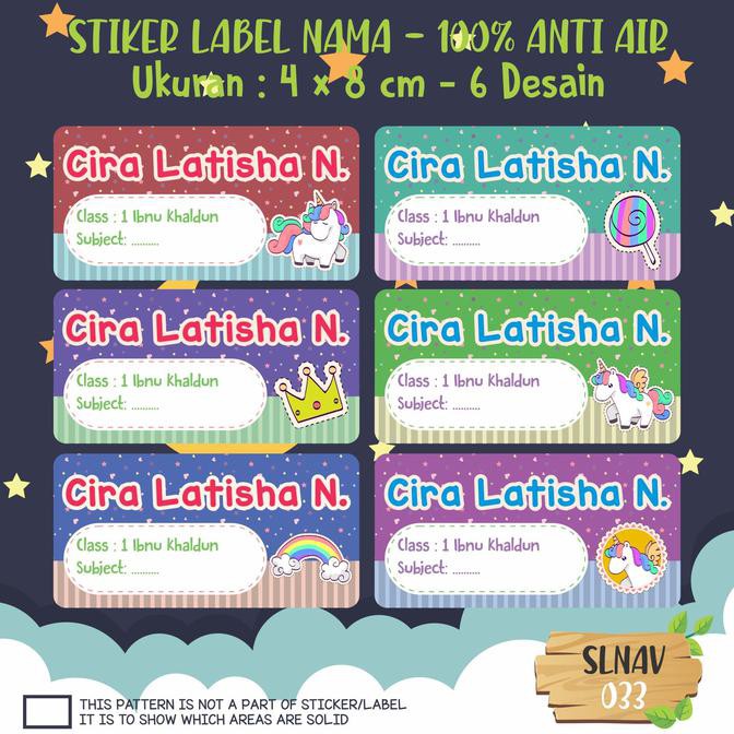 Jual Trimedia Sticker Label Nama Anak Princess Kartun Girl Cewek ...