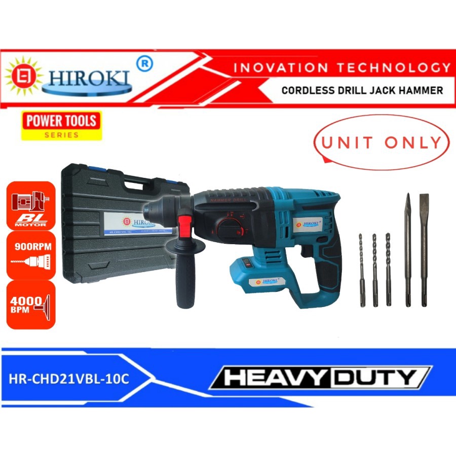 Jual MESIN BOR CORDLESS ROTARY DEMOLUTION JACK HAMMER HIROKI UNIT ONLY NO BATTERY CHARGER WALL ...