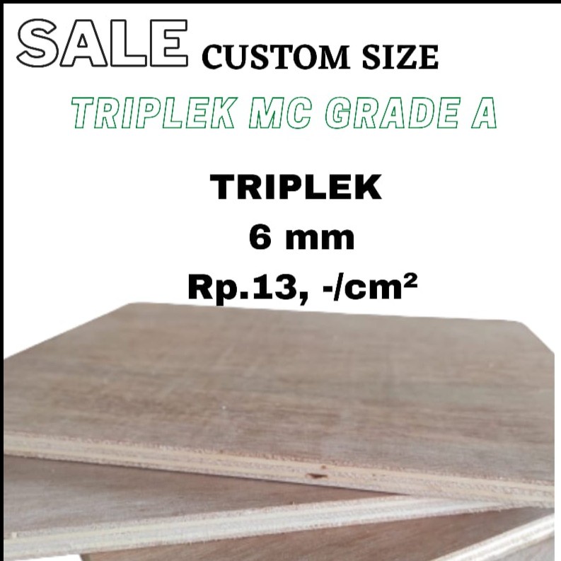 Jual Triplek 6mm Potongan Custom Triplek MC Grade A | Shopee Indonesia