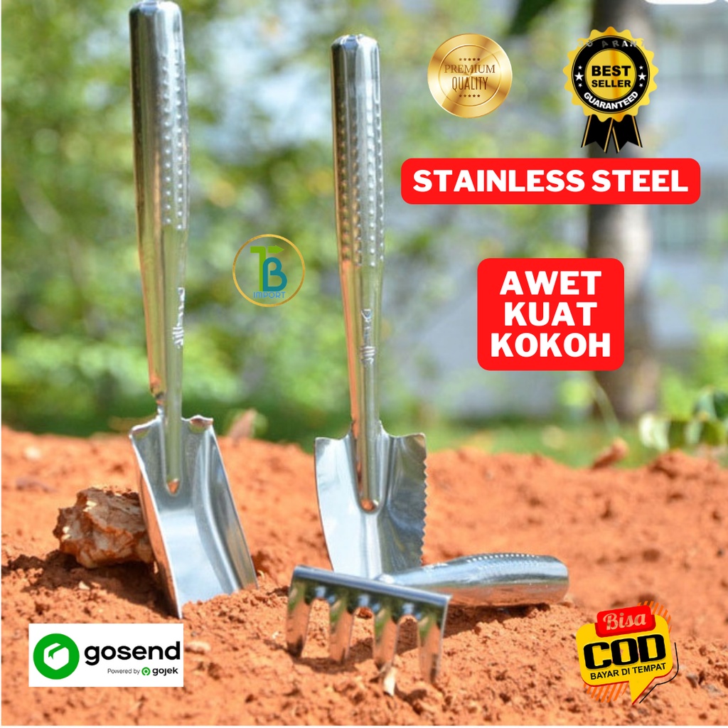 Jual Sekop Taman Mini 3 In 1 Sekop Tanaman Stainless Steel Best Quality ...
