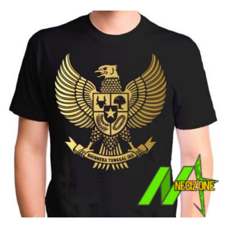 Jual KAOS LAMBANG GARUDA SABLON GOLD / NECIZ ONE | Shopee Indonesia