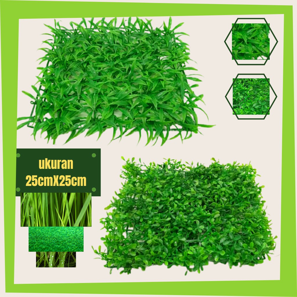 Jual Rumput Plastik Ukuran 25x25/ Rumput-Rumputan W313-A/B | Shopee ...