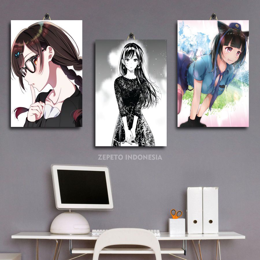 Jual 141-160 DEKORASI RUANG ANIME MANGA RENT A GIRLFRIEND 20X30 DH7EO ...