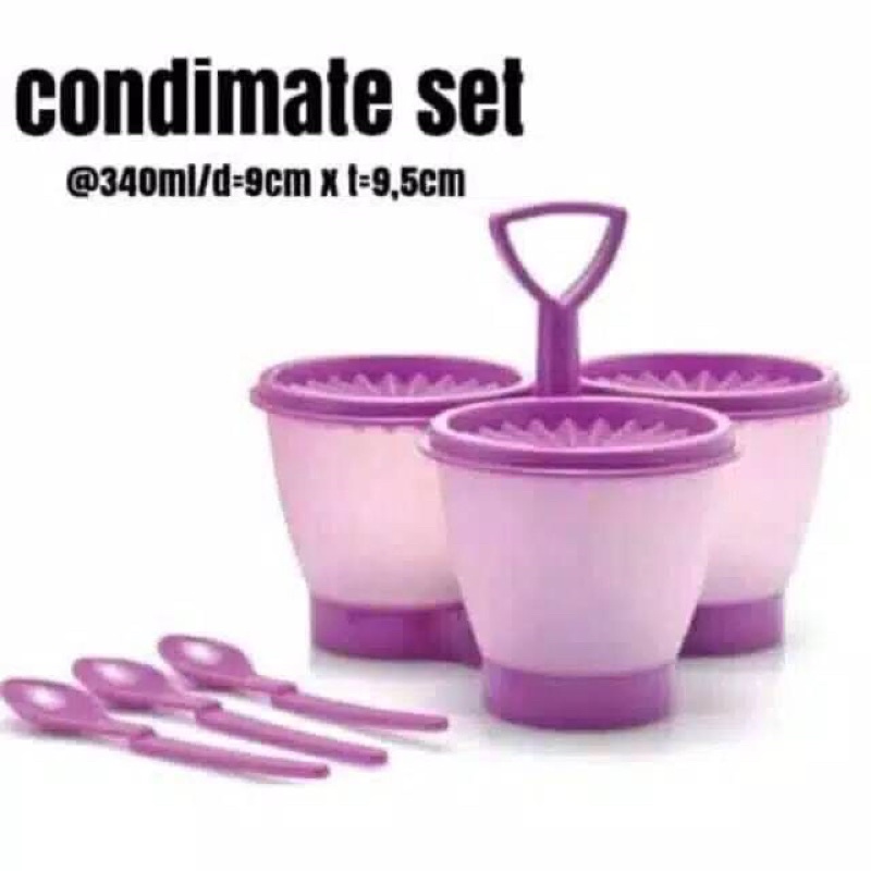 Jual Tupperware condimate set ungu tempat bumbu | Shopee Indonesia