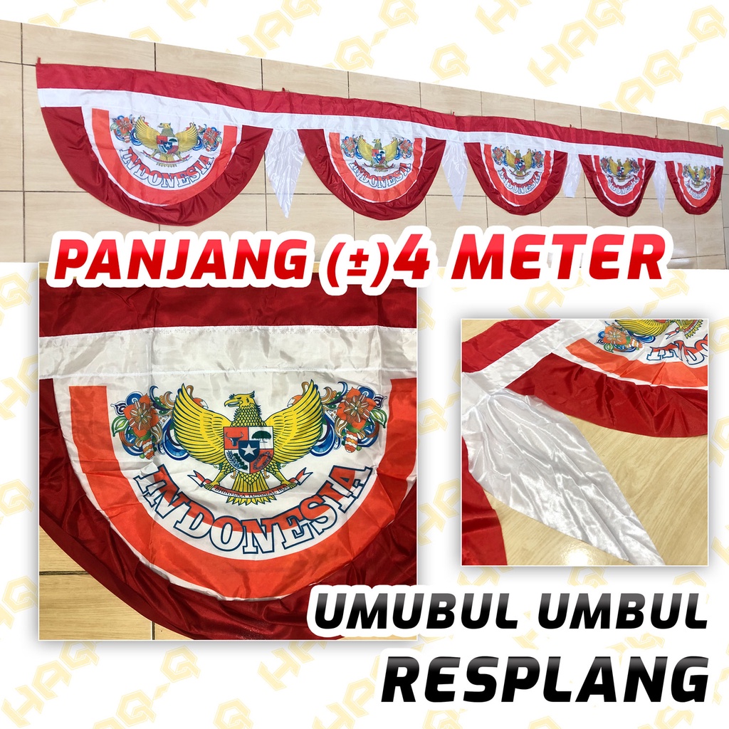 Jual BENDERA UMBUL UMBUL RESPLANG/BACKGROUND Garuda indonesia Bunga ...