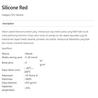 Jual DEXTONE RED SILICONE 70gr 70 gr 70 gram HIGH TEMP RTV LEM GASKET ...