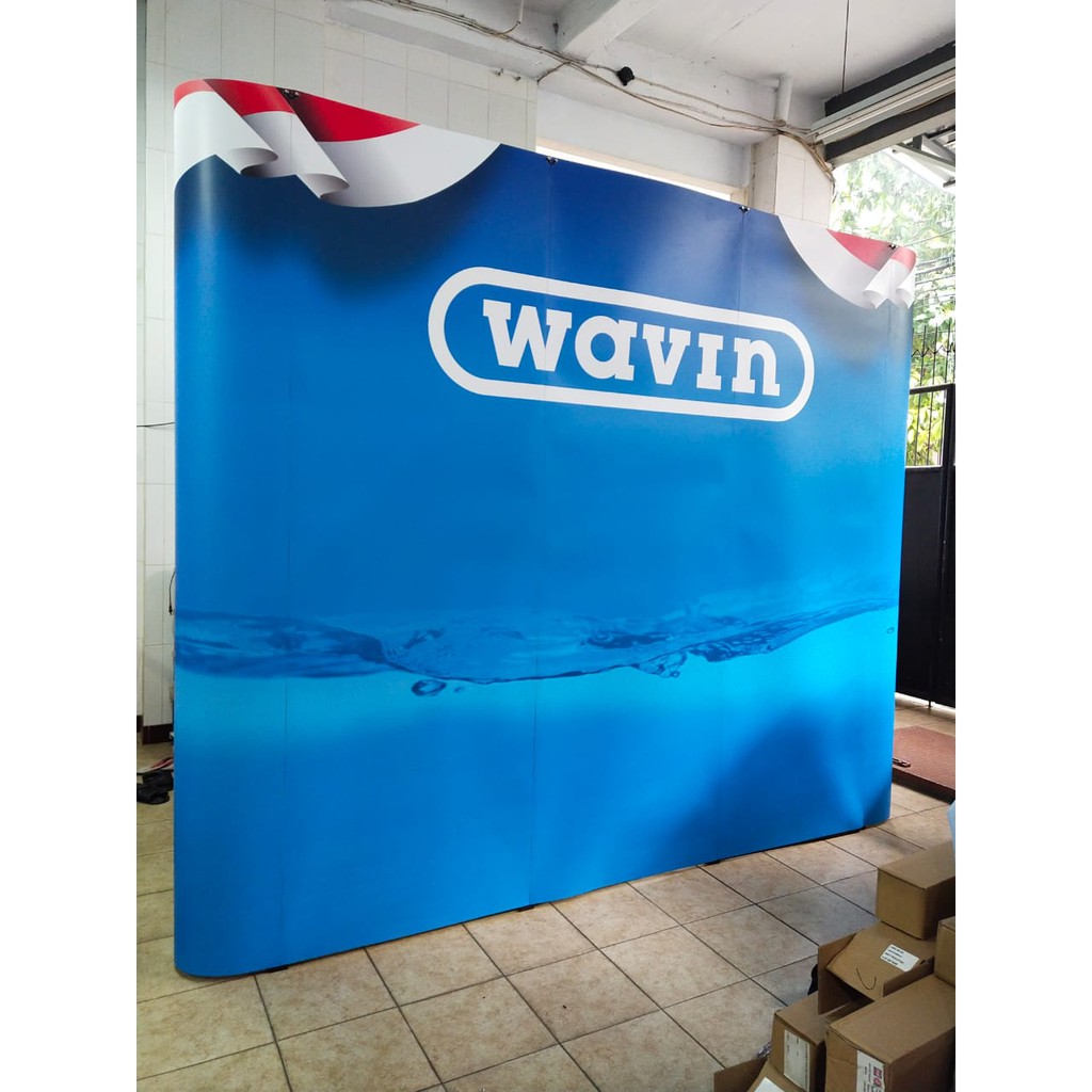 Jual Backwall backdrop pameran portable 3 x 3 included printing ...
