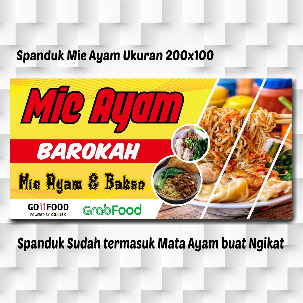 Jual Spanduk Banner Mie Ayam / Bakso / Nasi Goreng / Warung / Jajanan ...